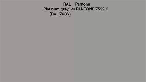 Ral Platinum Grey Ral 7036 Vs Pantone 7539 C Side By Side Comparison