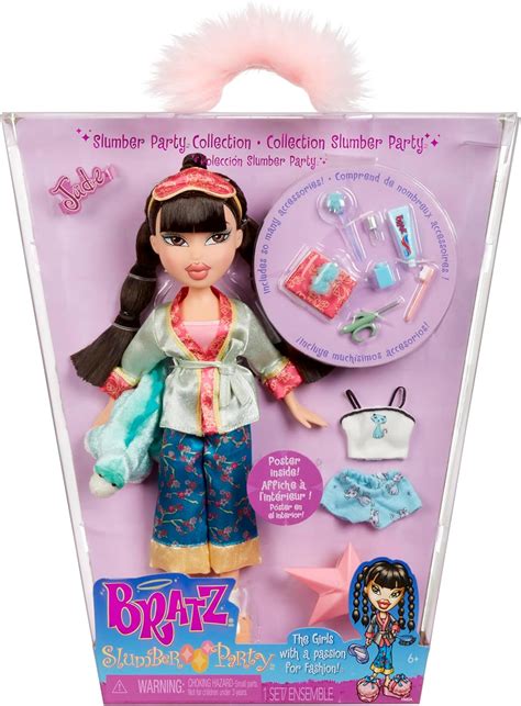 Bratz Slumber Party Jade Fashion Doll With 2 Sets Of Pajamas Plush And Accessories