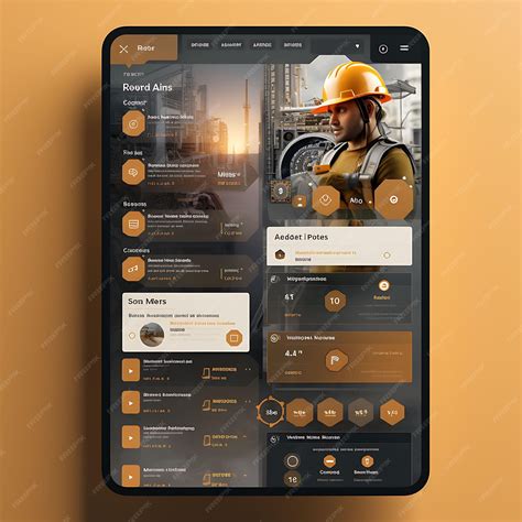 Premium Ai Image Mobile App Design Of Construction Project Management App Design Industrial