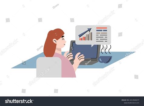 Working Databases Concept Woman Analyze Big Stock Vector Royalty Free 2213926277 Shutterstock