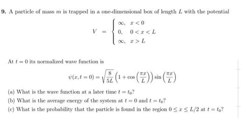 Solved 5 A Particle Is In A Rectangular Potential Well Of