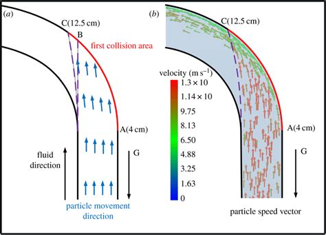 A Schematic Diagram Of Particles Moving In The Bend And B Particle Download Scientific