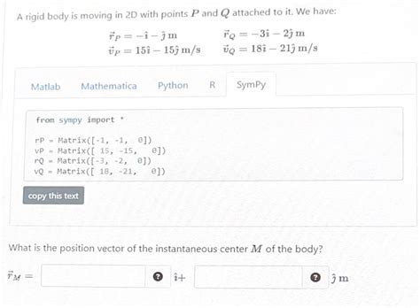 Solved A Rigid Body Is Moving In D With Points P And Q Chegg