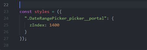 Zindex Dosent Work Properly On Daterangepickerpicker · Issue 1460 · React Datesreact Dates