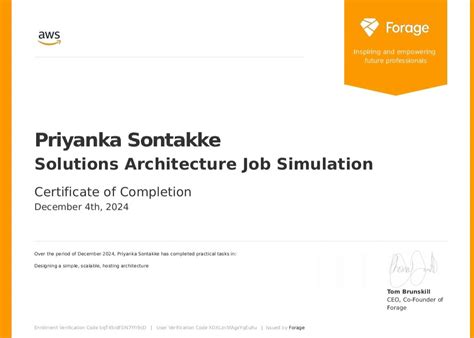 Priyanka Sontakke On Linkedin I Just Completed Aws Apacs Solutions Architecture On Forage In The