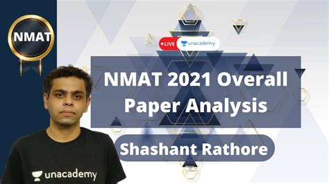 Nmat 2021 Overall Paper Analysis Unacademy Catalyst Shashant Rathore Youtube
