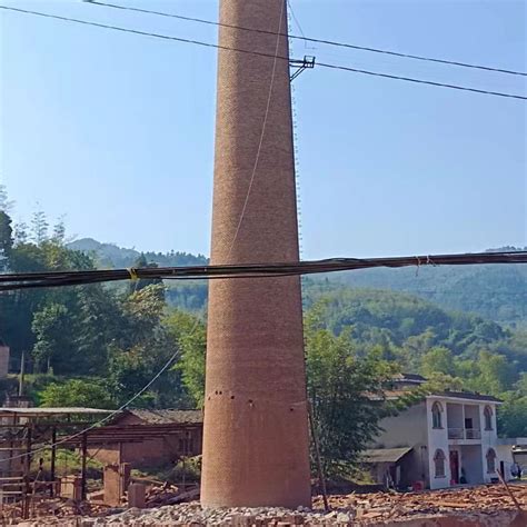 砖烟囱加固 40米砖烟囱新建 哔哩哔哩