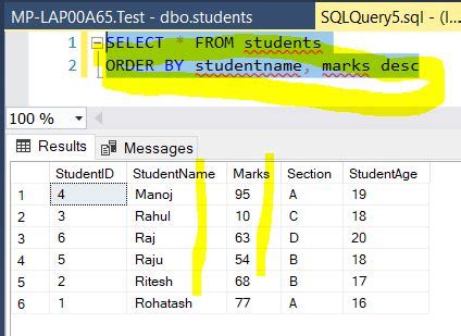 Sql Order By Tutorialstrend