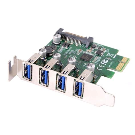 Cablecc Adaptador De Tarjeta De Expansión Pci Express 4 Puertos Pci E A