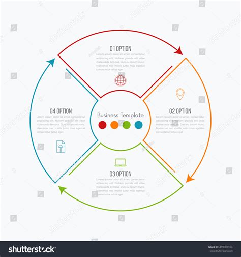 Thin Line Infographic Element Linear Flat Chart Diagram Scheme