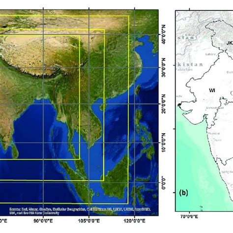 A Model Domain D 01 8560 Grids With 81 Km Grid Spacing D 02