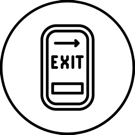 Exit Door Vector Icon 37887909 Vector Art At Vecteezy