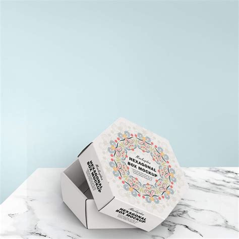 Free Hexagonal Box Mockup Psd Template Mockup Den