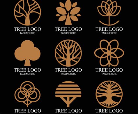 Tree Logo Symbol Element Collection FreeVectors Tree Logo Symbol Element Collection FreeVectors