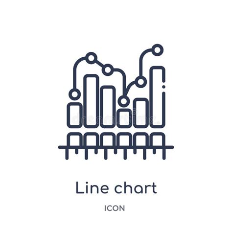 Linear Line Chart Statistics Icon From Business Outline Collection Thin Line Line Chart