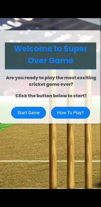 Web Development Html Css Js Project Cricket Game Youtube