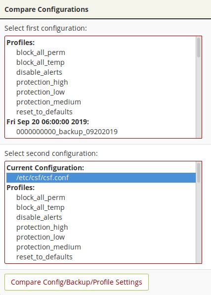 How To Manage Configserver Security And Firewall Csf Profiles Inmotion Hosting