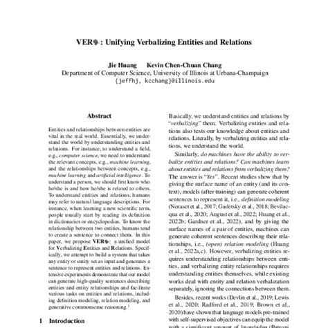 Ver Unifying Verbalizing Entities And Relations Acl Anthology