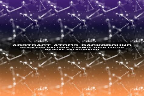 Premium Psd Abstract Textured Background With Editable Molecule And Atom Pattern Psd Format