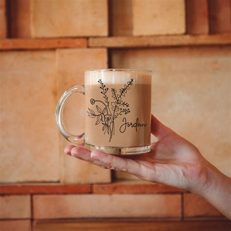 Floral Mug Personalized Ts For Her Mothers Day T Etsy