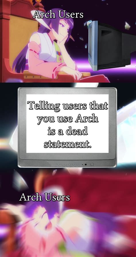 btw i use a linux distro r linuxanimemes