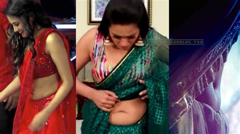 Anita Hassanandani Naagin S4x1 Saree Navel Tn
