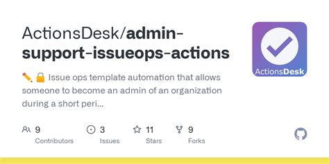 Github Actionsdeskadmin Support Issueops Actions ️ 🔒 Issue Ops Template Automation That