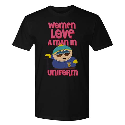 South Park Cartman Women Love A Man In Uniform Adult Short Sleeve T