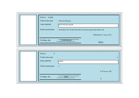 Aplikasi Kwitansi Excel 100 Lembar Pdf