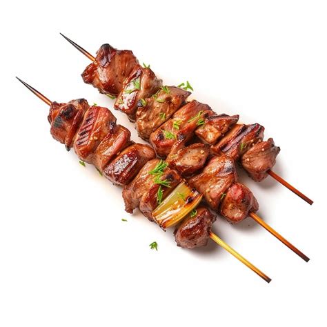 Spice De Viande Grillée Isolée Sur Fond Blanc Photo Premium