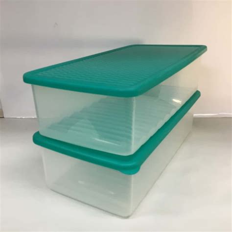 Tupperware Rectangle Containers Approx 13 X 30cm