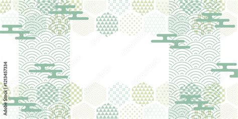 和柄 新緑 模様 背景 스톡 벡터 Adobe Stock