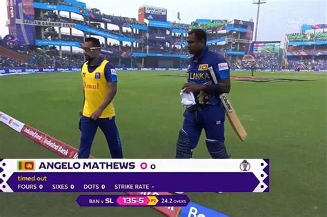 Cricket World Cup History Made As Angelo Matthews Given Out For