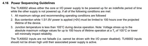 TLK Power Sequencing For TLK Operation Interface Forum Interface TI E E Support