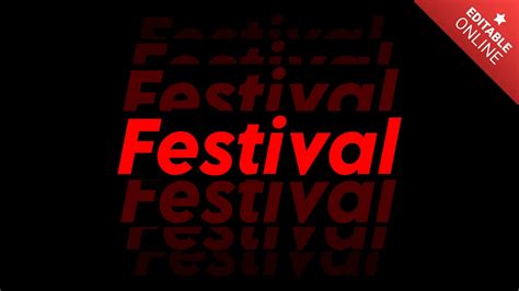Festival | Red Stacked | Text Effect Generator