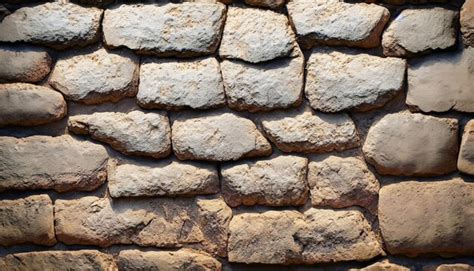 Premium Photo A Rough Textured Stone Wall Illuminated By A Soft