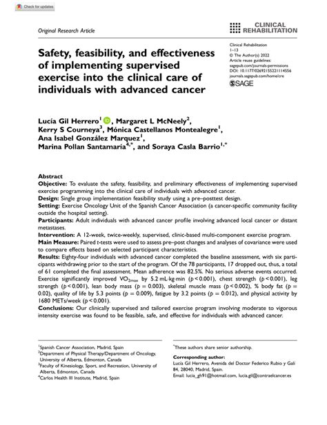 Pdf Safety Feasibility And Effectiveness Of Implementing Supervised