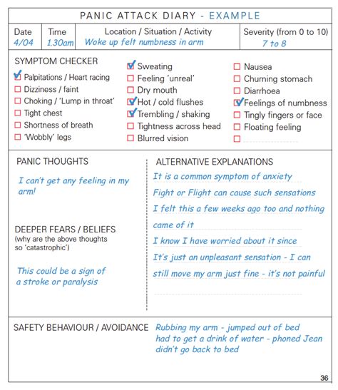 Coping Skills For Panic Attacks Worksheets