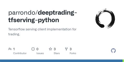 Github Parrondodeeptrading Tfserving Python Tensorflow Serving Client Implementation For
