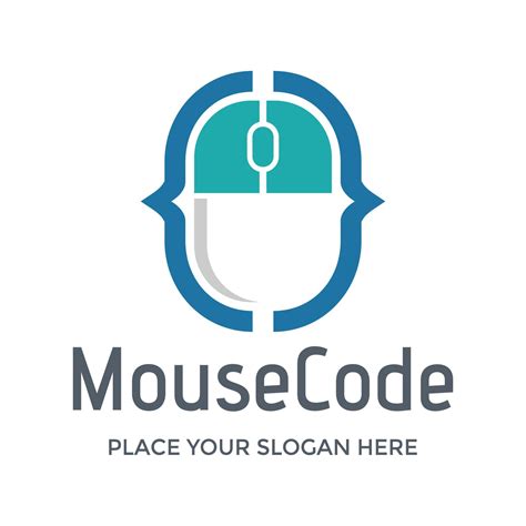 mouse code vector logo template this design use technology and developer symbol suitable for