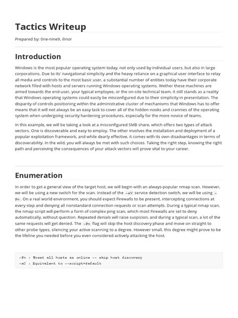 18 Write Up Smb Impacket Pdf