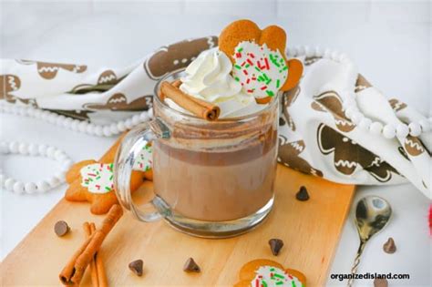 Easy Homemade Gingerbread Hot Chocolate Recipe Organized Island