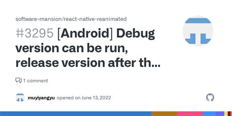 Android Debug Version Can Be Run Release Version After The Launch Of