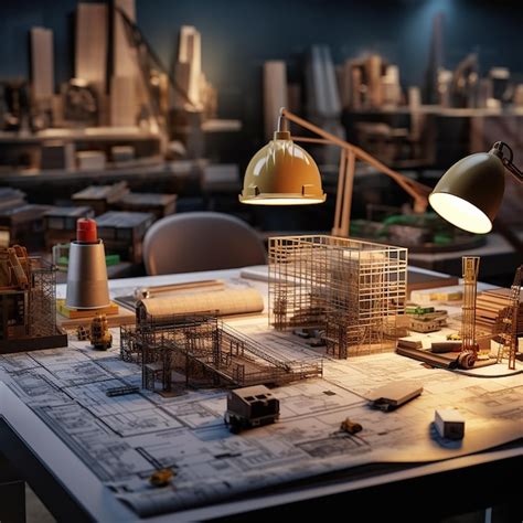 premium photo modern architectural workspace design