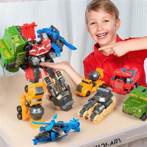 ขนาดใหญ่ Transformers Warrior Mecha Fusion หุ่นยนต์ Fusion รุ่นรถ Five In One ของเล่นเด็กผู้ชาย