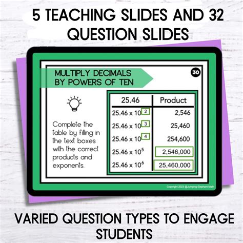 Multiply Decimals By Powers Of Ten Using Exponents Digital Print And