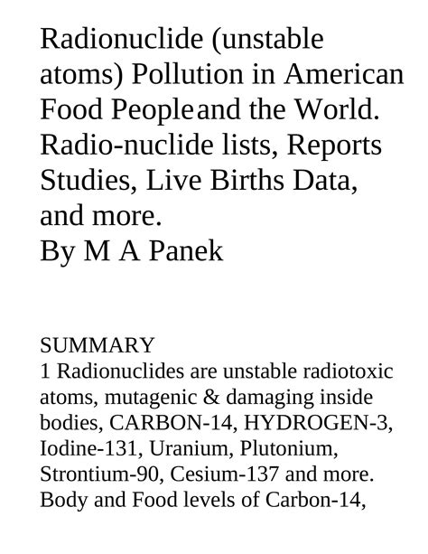 Nuclear Pollutioninamericaupdatedpdf Docdroid