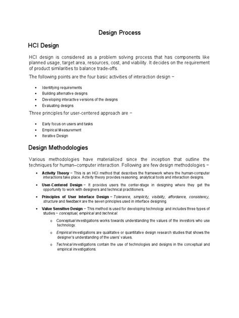 Design Process Hci Design Structure And Feedback Are The Seven Principles Used In Interface