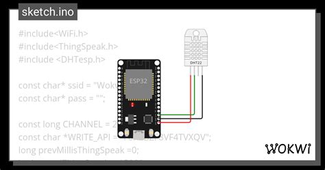 Esp 32 ThingSpeak Con Wokwi ESP32 STM32 Arduino Simulator