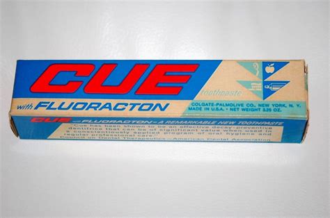 Circa 1960s Colgate Cue Toothpaste In Original Box New Old Stock 1749468335